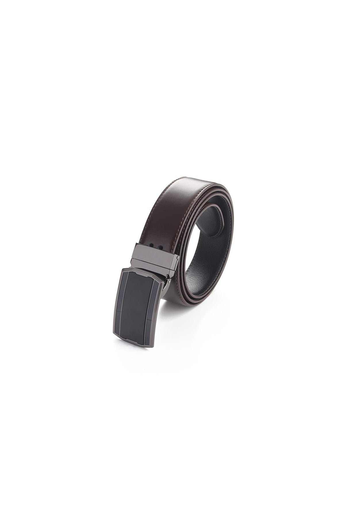 G2000 Men 35mm Chestnut Genuine Split Leather Reversible Belt